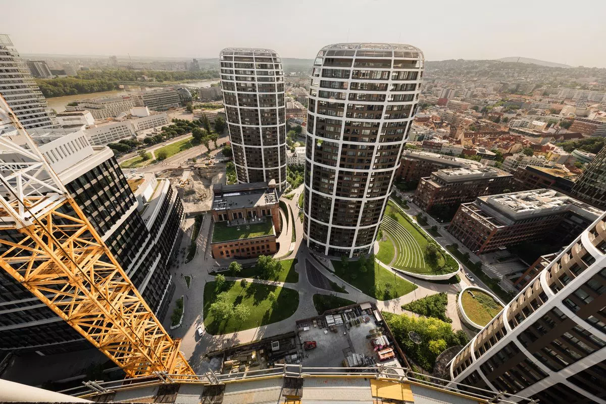 SKYPARK residential hallway lighting , design by Zaha Hadid.